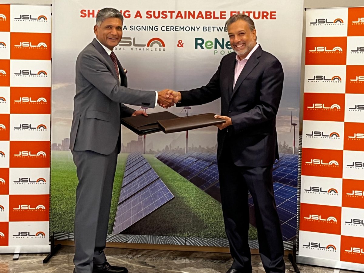 Jindal Stainless teams up with ReNew Power to setup 300 MW renewable ...