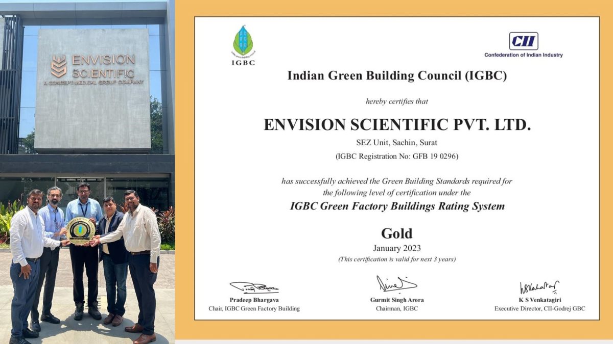 Milestone achieved: Envision Scientific gets an IGBC Gold Certification for its India Factory ...