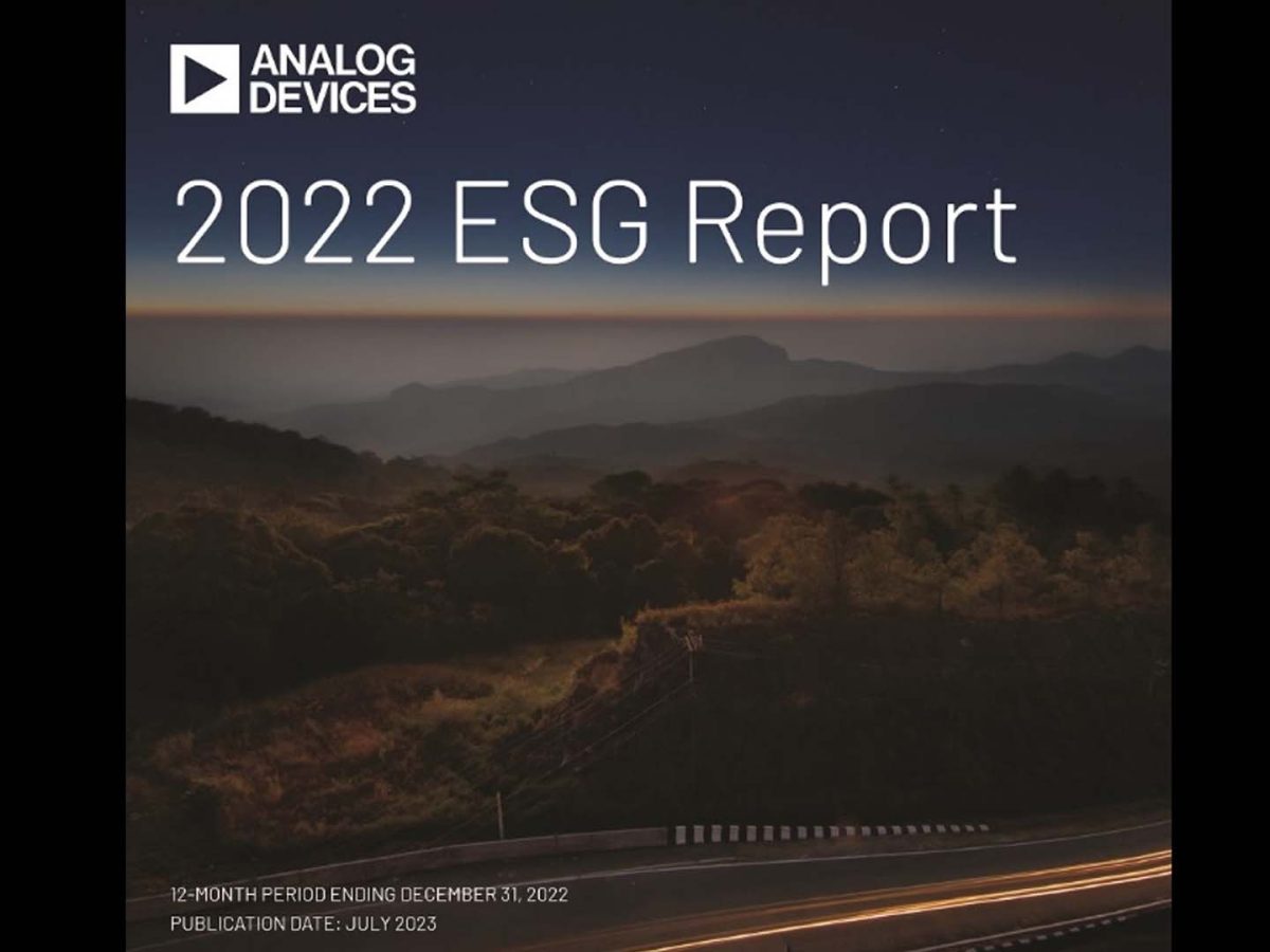 Analog Devices releases 2022 ESG report - Manufacturing Today India