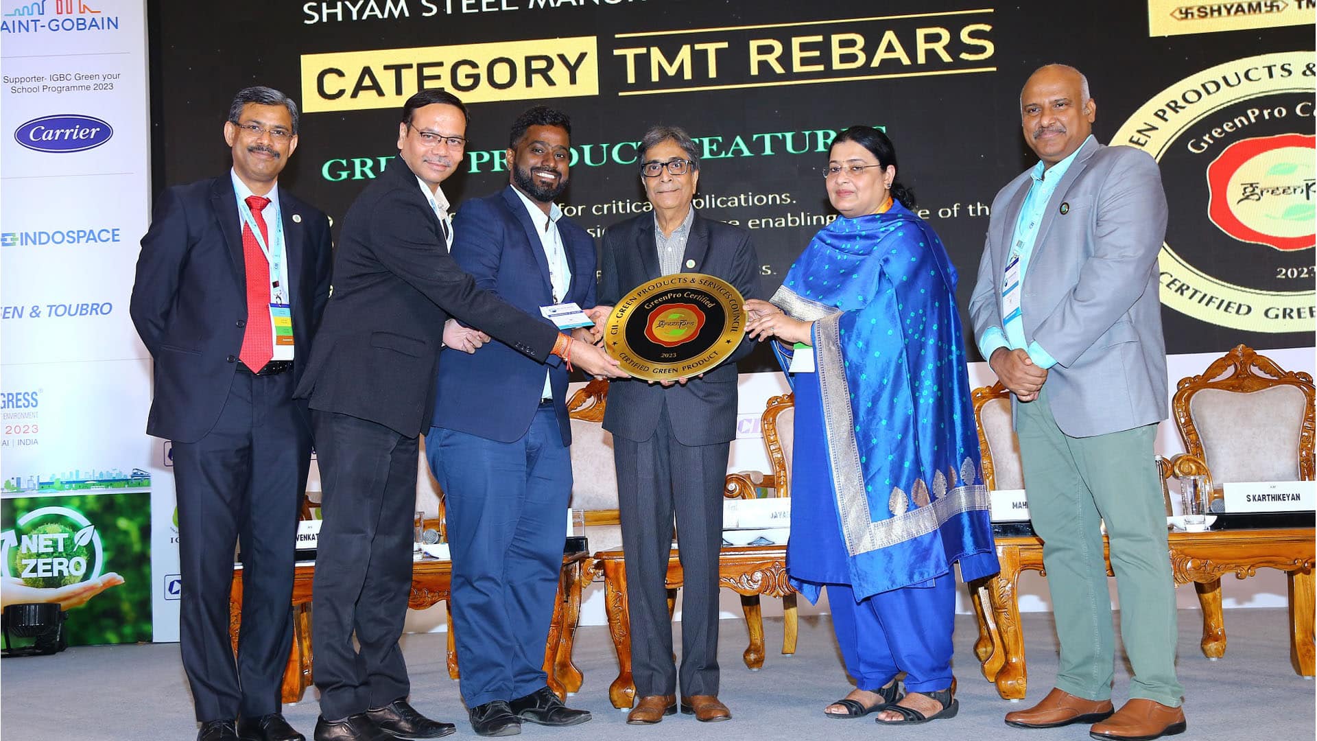 Shyam Steel achieves GreenPro certification for sustainable steel ...