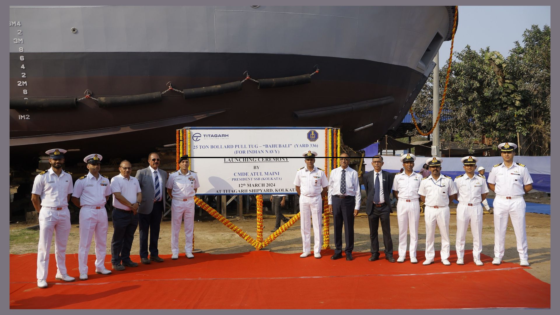 Titagarh Rail Systems Ltd. launches advanced 25T Bollard Pull Tug ...