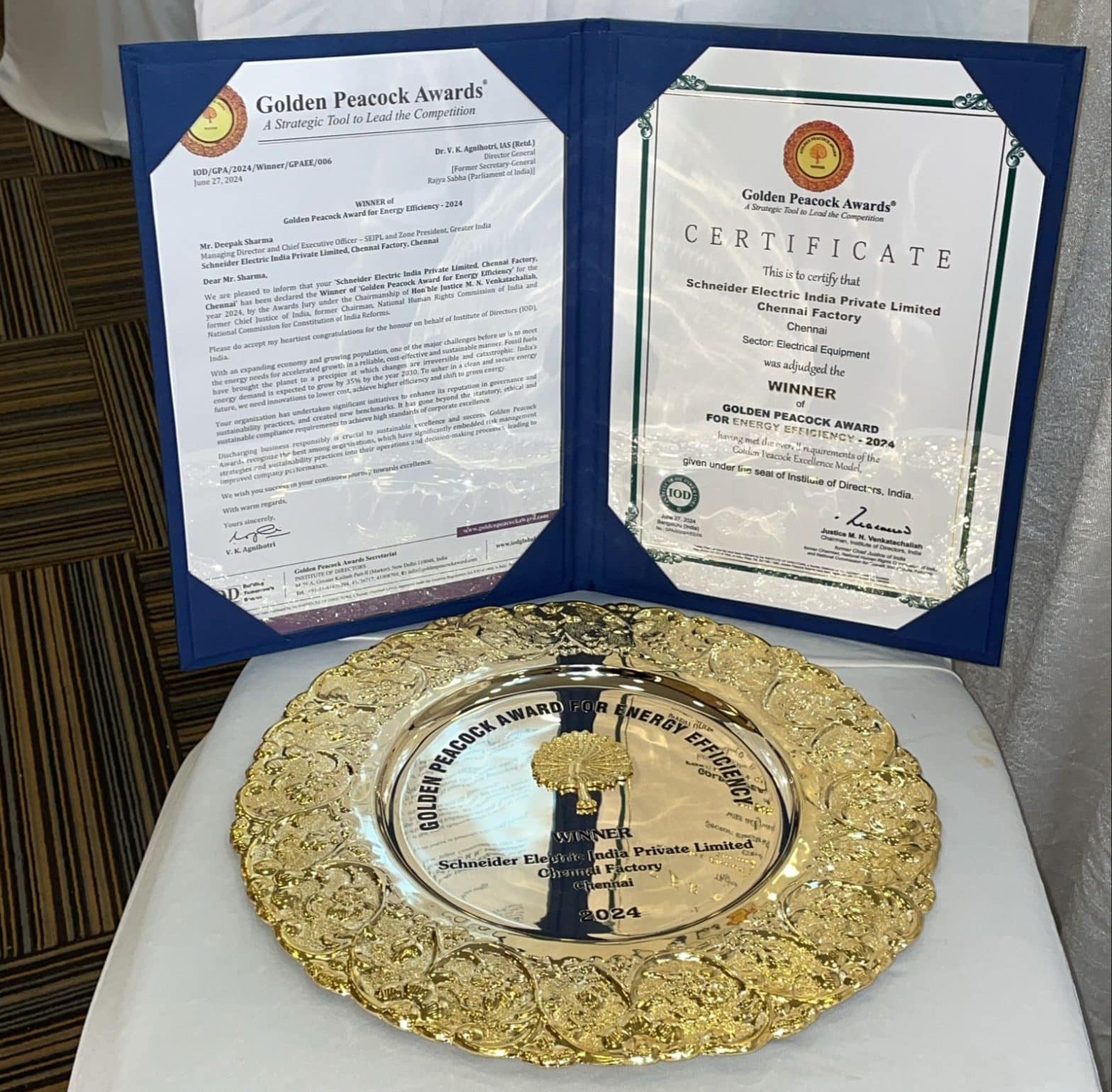 Schneider Electric India shines with Golden Peacock award for energy efficiency excellence ...