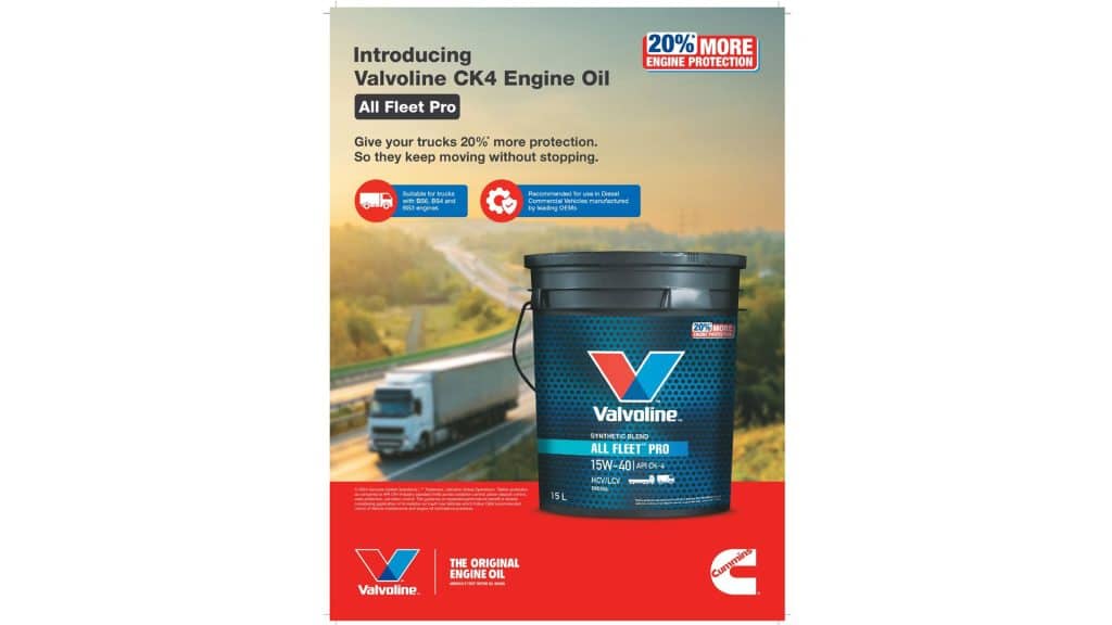 Valvoline™ rolls out CK4 engine oil, promising 20% extra engine ...