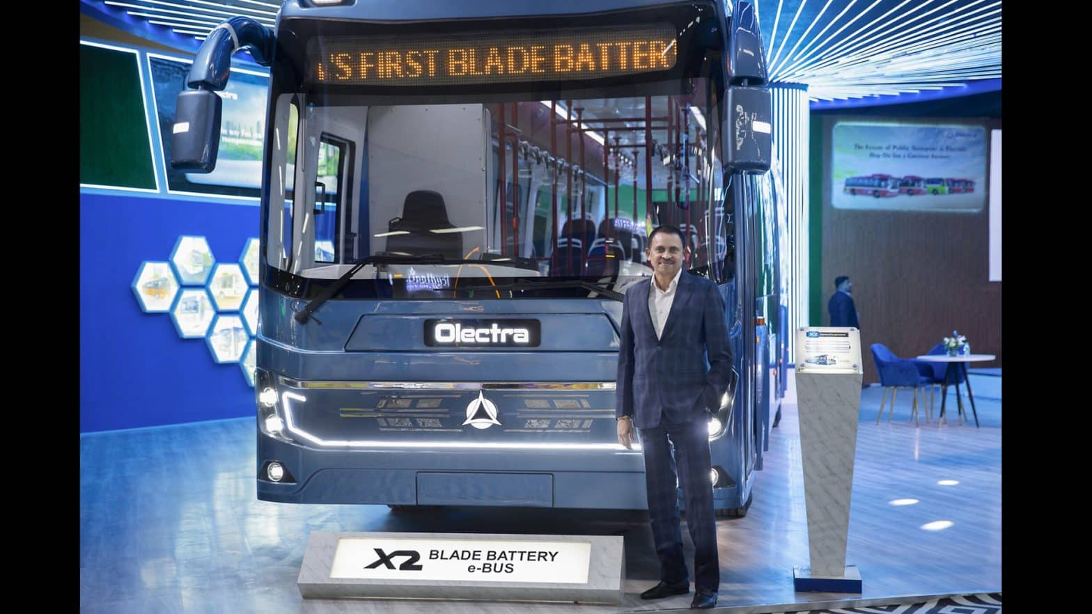 Olectra Greentech reveals next-gen electric buses with blade battery ...