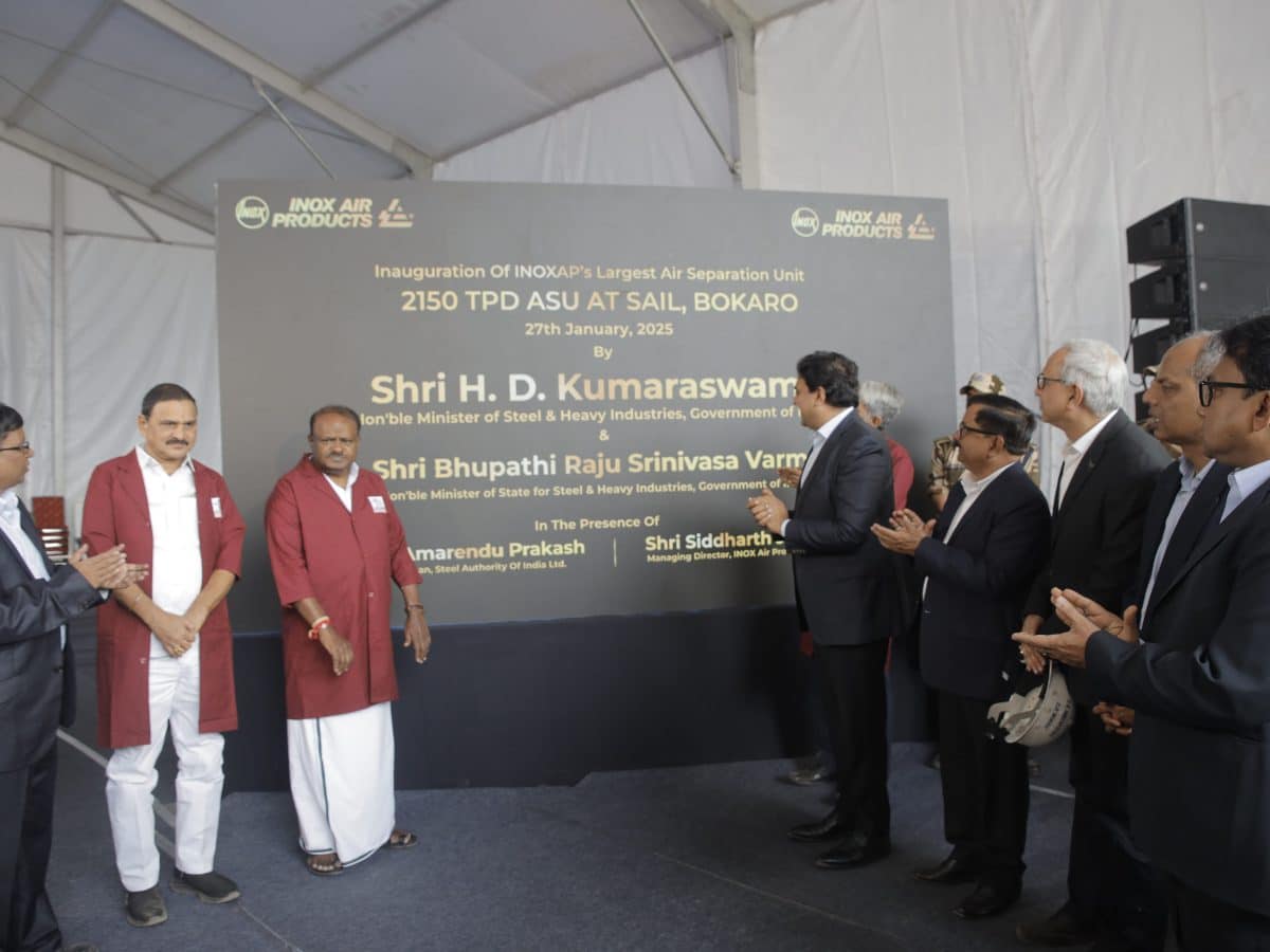 H D Kumaraswamy inaugurates INOXAP’s massive ASU at SAIL, Bokaro ...