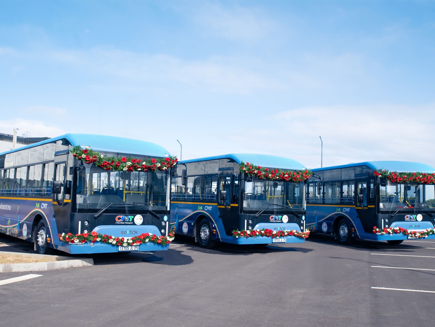 SWITCH Mobility sends first 10 E-buses to Mauritius